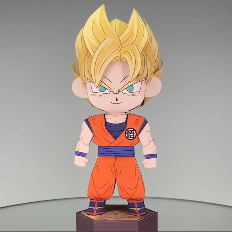 Goku – Printable Paper 3D Figure - Cute Paper